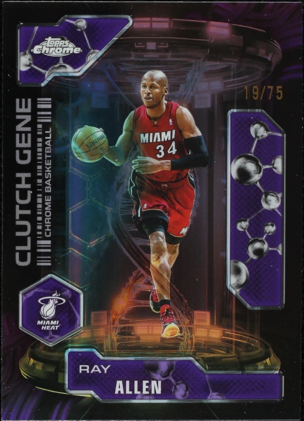 2025-26 Topps Chrome - Clutch Gene Ray Allen #CG-23 Purple Refractor ...