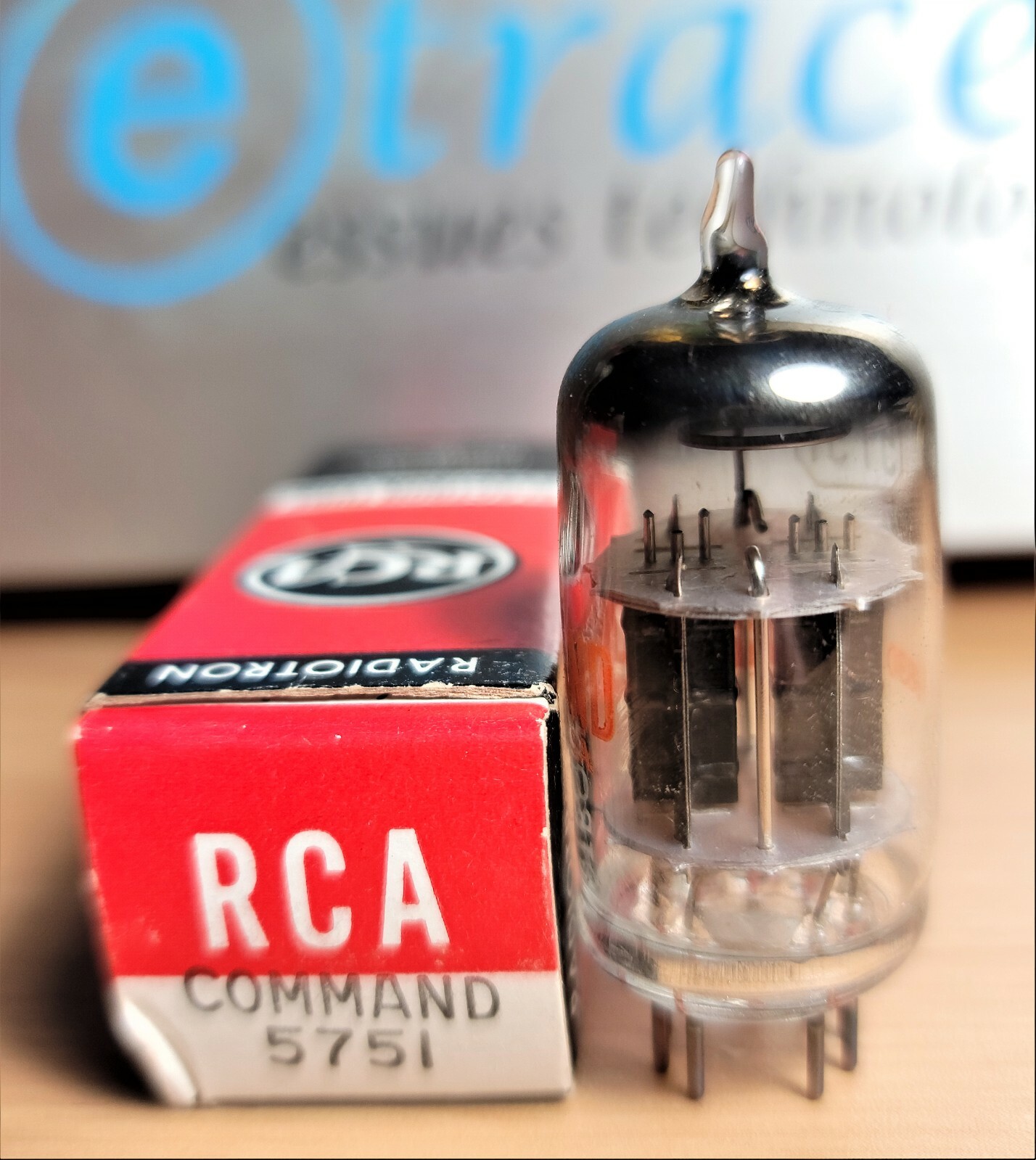 5751 RCA COMMAND BLACK PLATE NOS TUBE TOP QUALITY 12AX7 **eTRACER ...