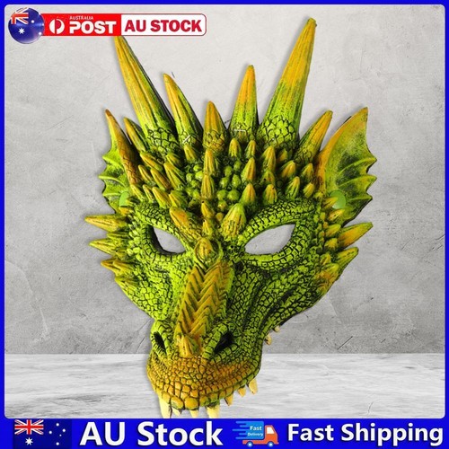 Halloween 3D Horror Dragon Mask Cosplay Props Festival Party Fancy ...