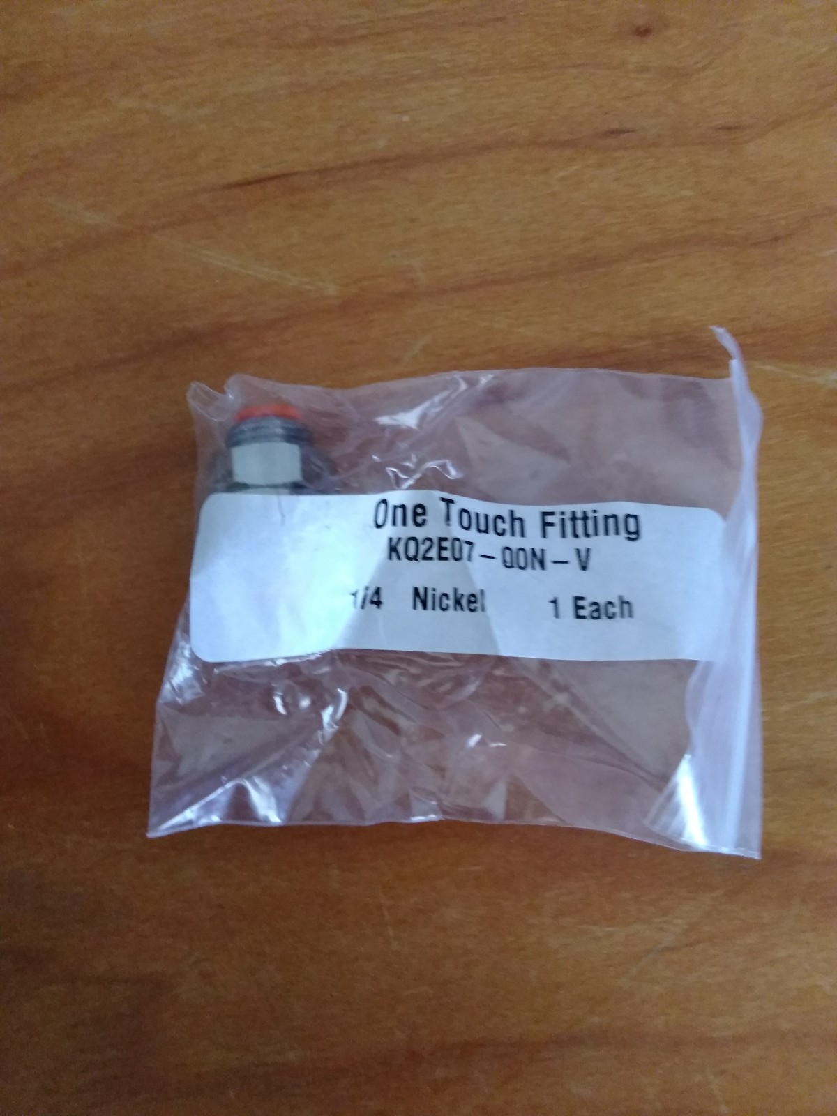 SMC KQ2E07-00N-V Nickel Tube Fitting, Bulkhead Union, 1/4" Tube OD ...