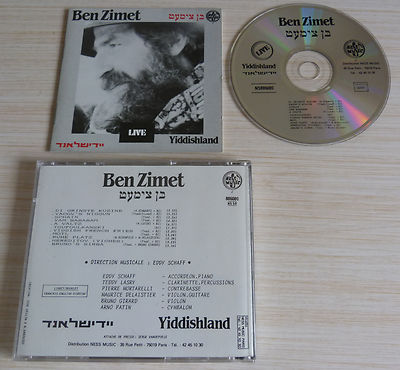 TRES RARE CD ALBUM LIVE YIDDISHLAND BEN ZIMET 11 TITRES NO BARRE CODE ...