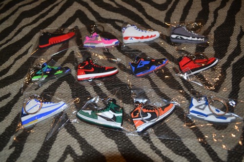 12 Pack Nike Keychains! Jordan 2D Sneakers Key Chains #2 | eBay