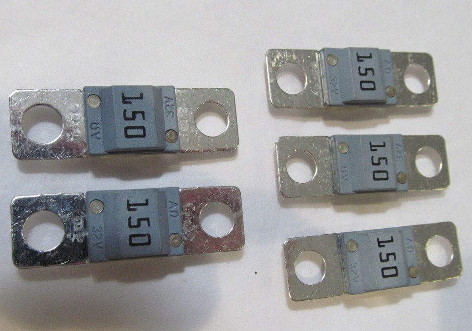 5-PACK 150A 150-AMP 32V Strip Fuse Link SF30 Auto/Marine Blue Sea MIDI ...