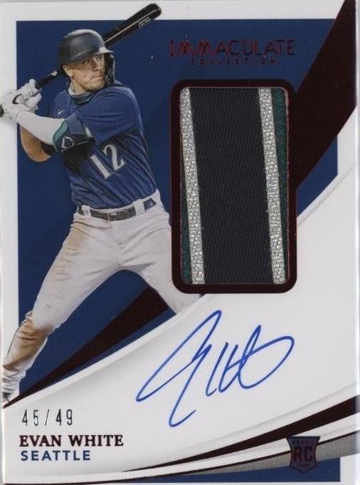 2021 Panini Immaculate Collection - Rookie Patch Autographs Evan White ...