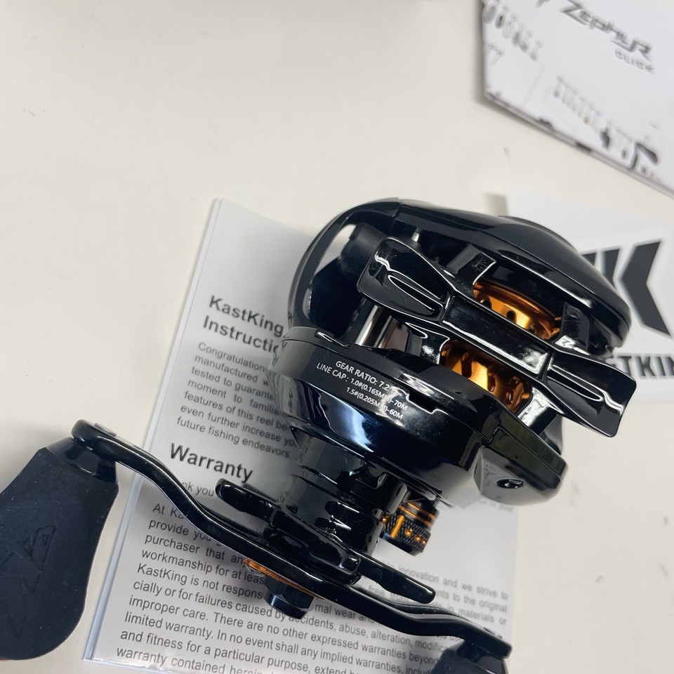 KastKing Zephyr BFS Baitcasting Reel, Right Handed, 7.2:1 Gear Ratio | eBay