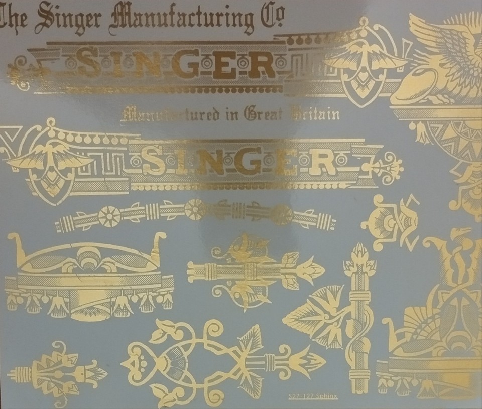 Restoration decals for Singer 27 or 127 Sphinx sewing machine | eBay
