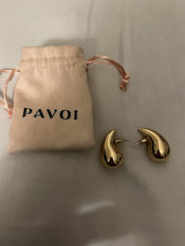 Pavoi Gold Tear Drop Earrings | eBay