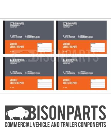 *TACHPRO TACHO 25 DUPLICATE PAGE VEHICLE DEFECT REPORT PAD 100205L X 4 ...