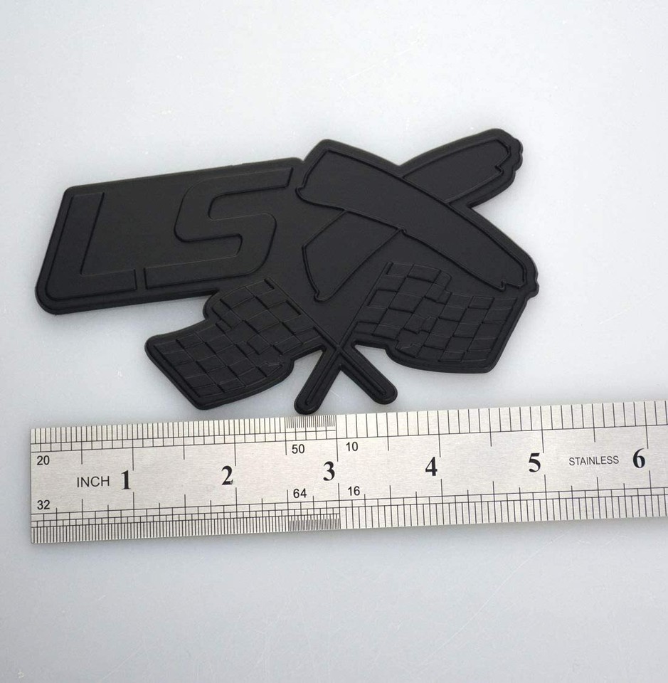 2Pcs LSX Flag Emblems, 3D Badge Decal for Fender Door Trunk Hood Matte ...