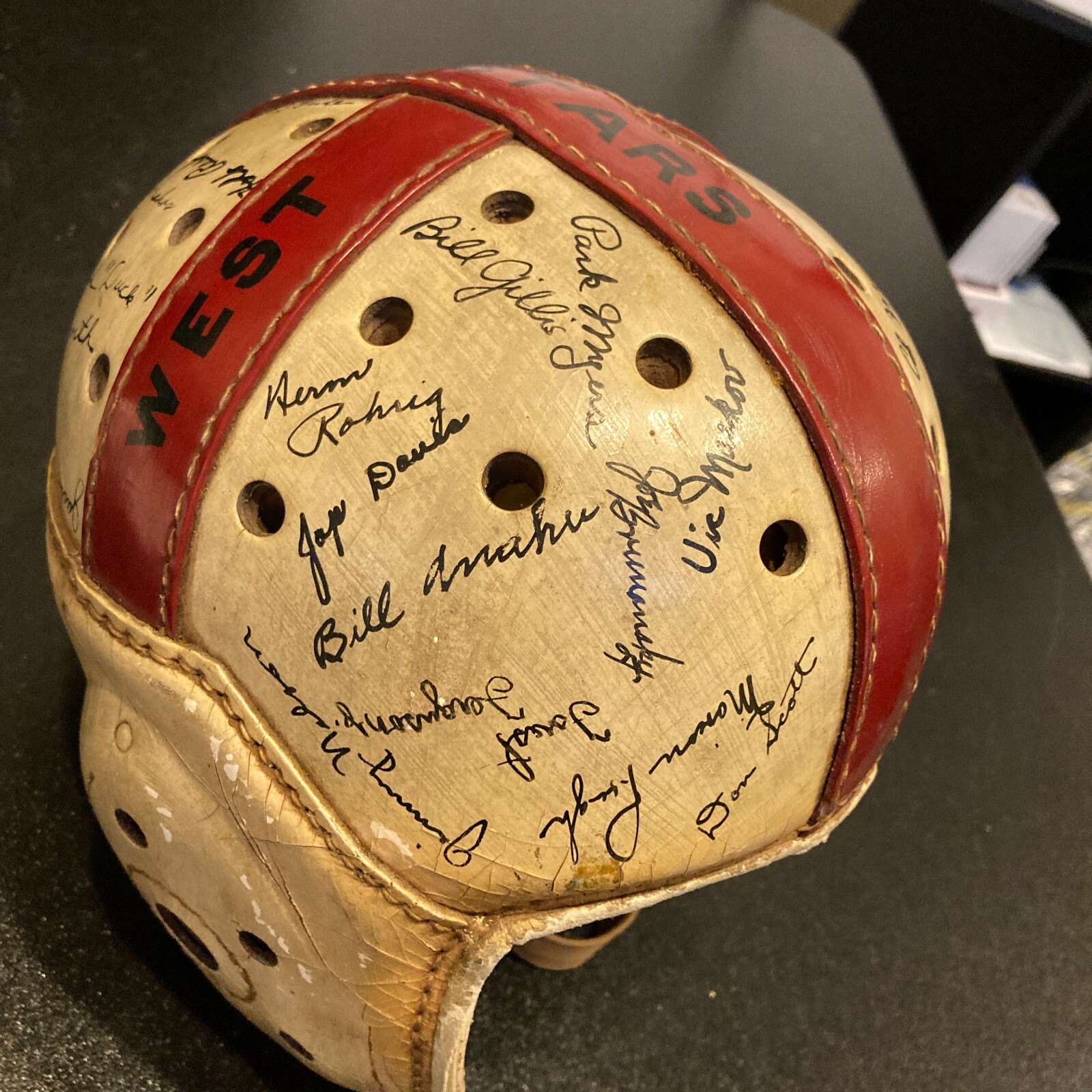 Historic Waddy Young 1942 All Star Game Team Signed Game Used Helmet ...