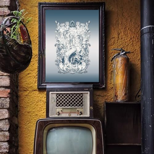 3 Sheets Mermaid Rub On Transfers for Crafts Wood Furniture Glass ...