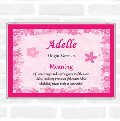 Adelle Name Meaning Jumbo Fridge Magnet Pink | eBay UK