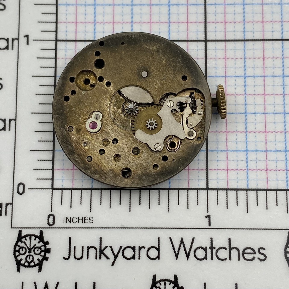 Vintage Helbros Watch Movement Repairs Parts 7 Jewels Watchmaker Swiss ...