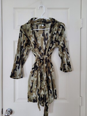 NWOT Boys Fleece Camo Robe w/ Waist Tie, Size M | eBay