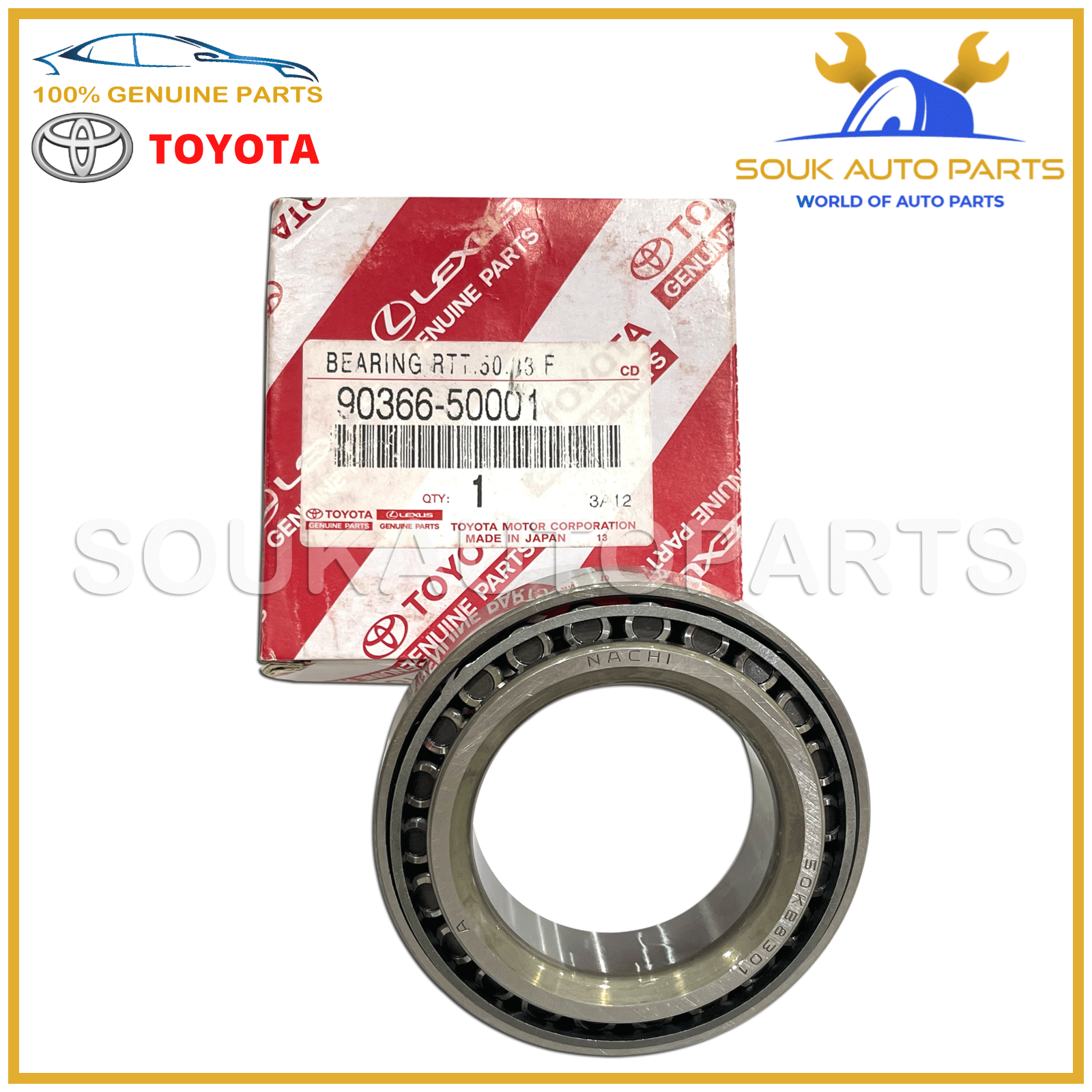 90366-50001 Genuine Toyota BEARING(FOR FRONT DIFFERENTIAL CASE ...