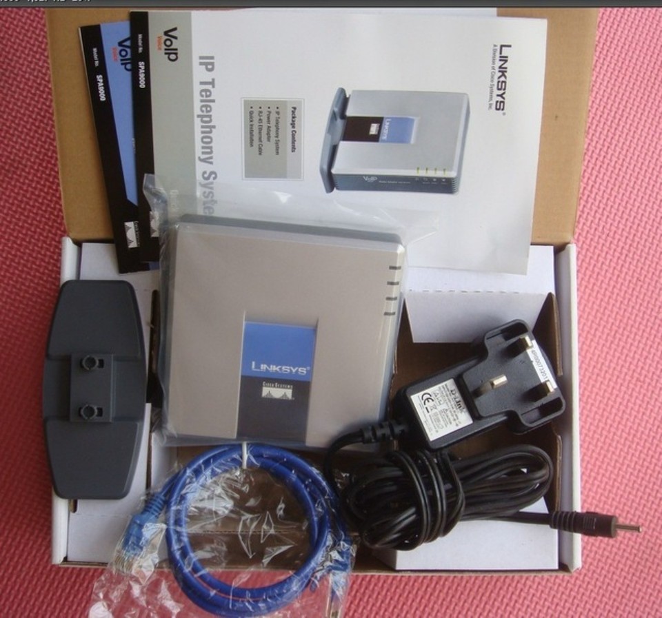 Linksys PAP2T VoIP Phone Voice Adapter SIP VoIP Internet Phone Adapter ...
