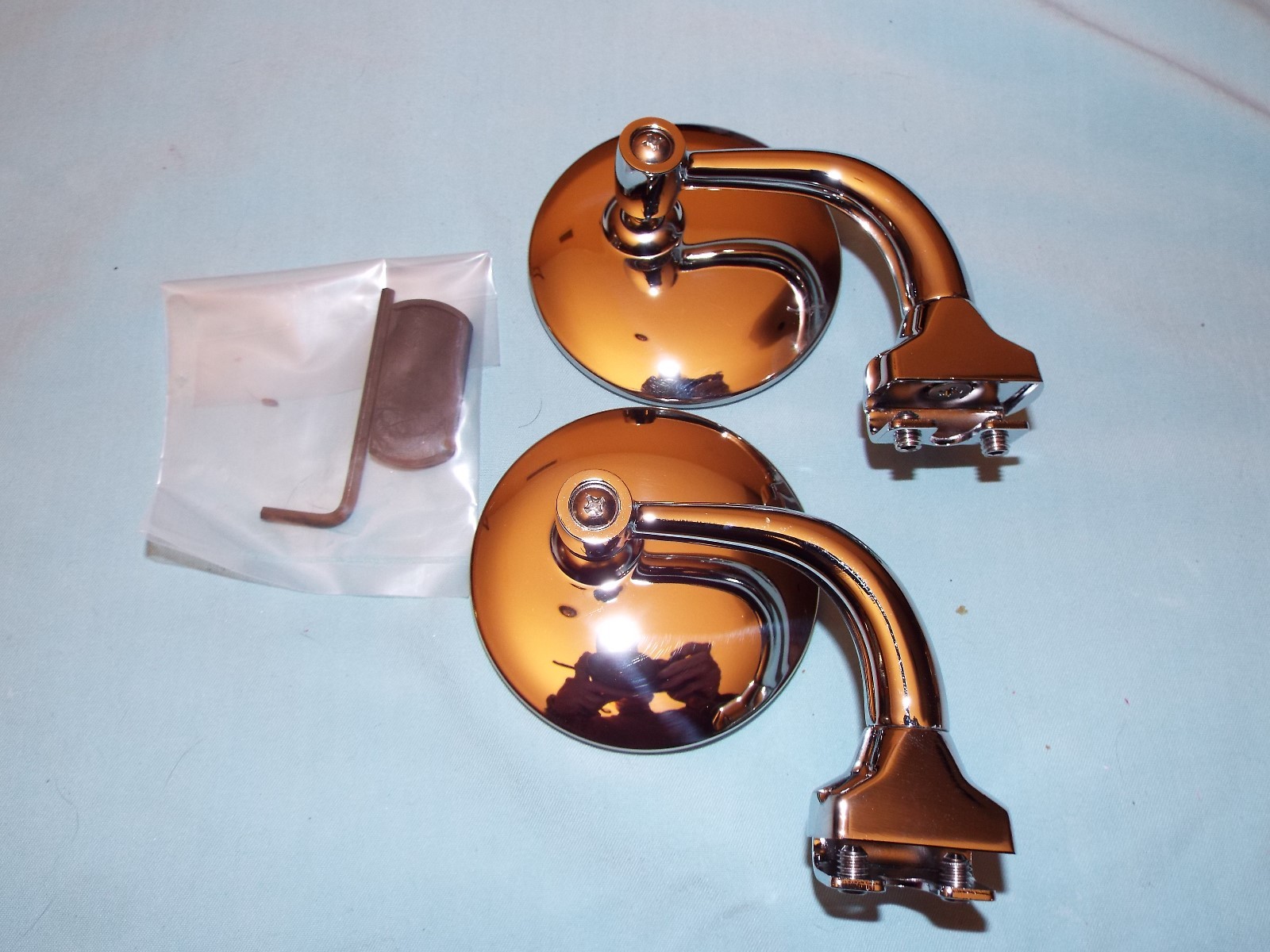 Pair 3" Curved Outside Door Peep Mirrors, HOT ROD, FORD CHEVY, DODGE ...