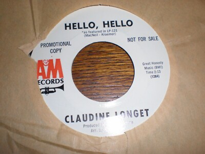 Claudine Longet 45 Hello Hello PROMO A & M | eBay