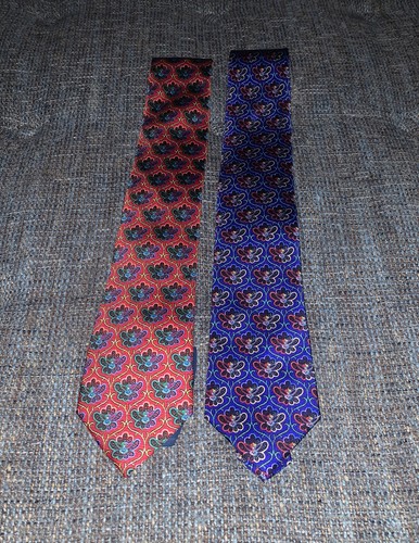 NWT Cape Cod Neckwear Paisley Floral Silk Ties (2 Ties) Regular Mens ...