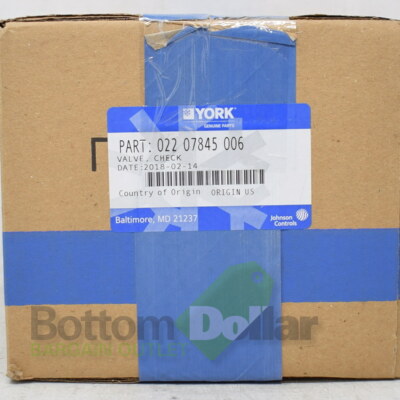 York Part 022 07845 006 CK4A Check Valves | eBay