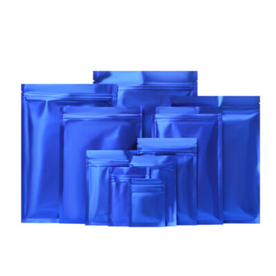 100 BLUE Mylar Aluminium Foil Zip Lock Bags Heat Seal Smell Proof Bags ...