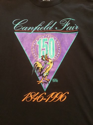 CANFIELD FAIR 150 Years 1996 T-shirt Sz L Ohio's Largest Fair Single ...