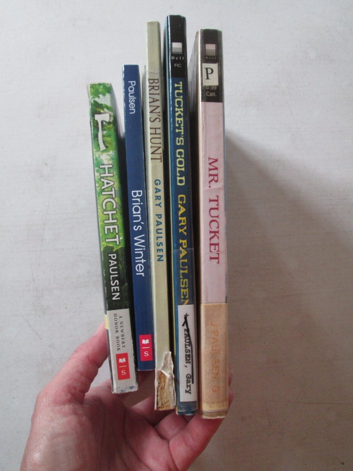 GARY PAULSEN LOT 5 BOOKS Mr. Tucket Gold 1 4 Brian's Saga #1 3 5 ...