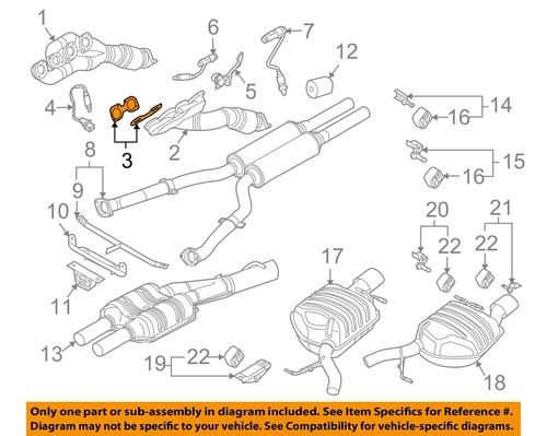 BMW OEM 94-10 540i Exhaust System Exhaust Components-Manifold Gasket ...