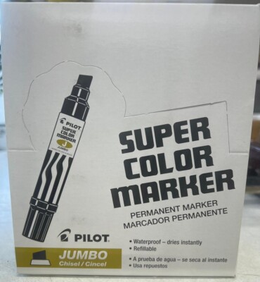 Pilot Jumbo Permanent-Marker, Box-12/pk Full Color Green | eBay