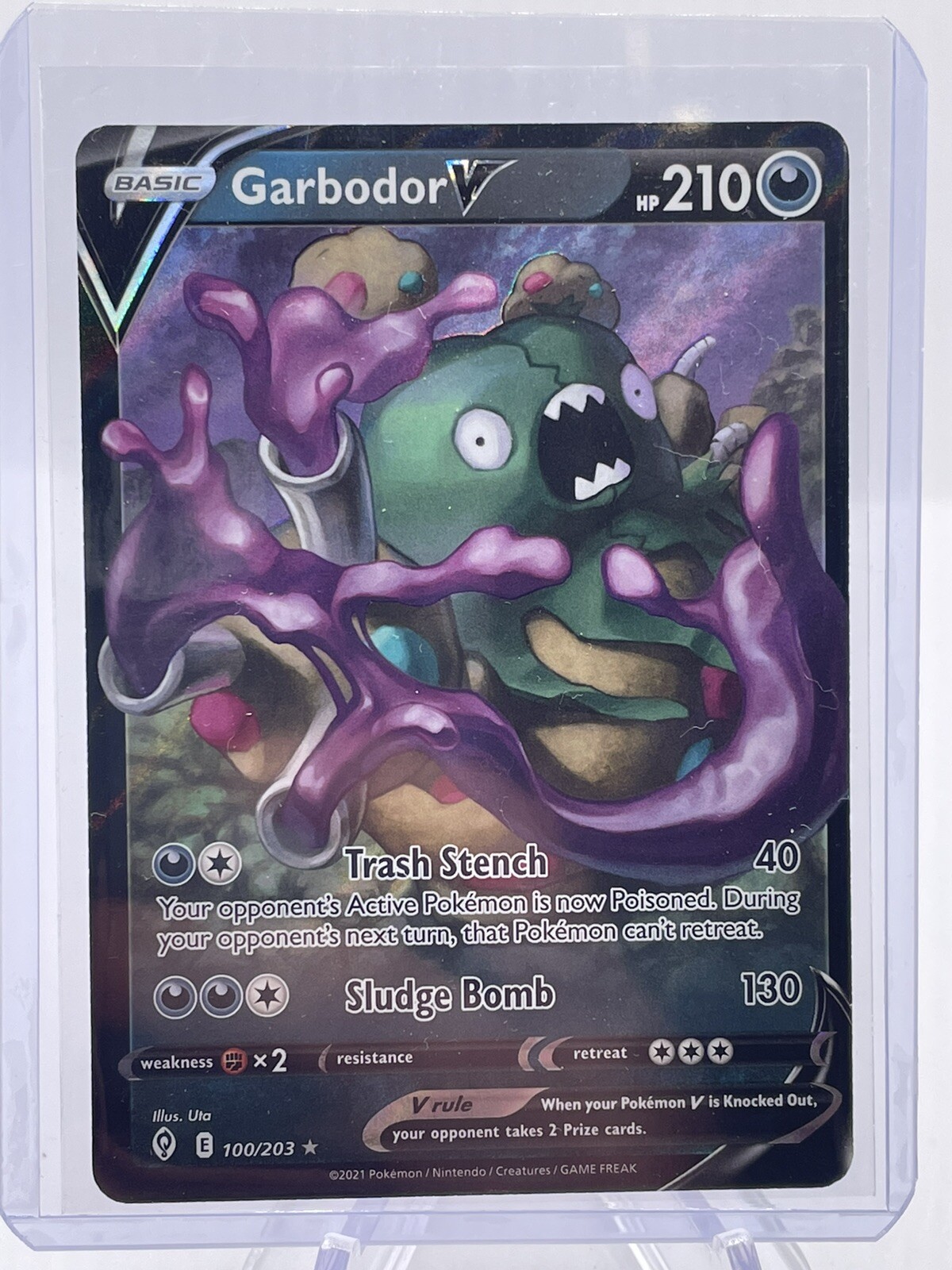 Pokémon TCG Garbodor V Evolving Skies 100/203 Holo Ultra Rare for sale ...