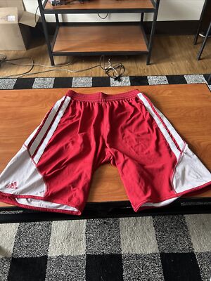 Adidas NBA Basketball Shorts Sz XL Red/White Reversible Houston Rockets ...