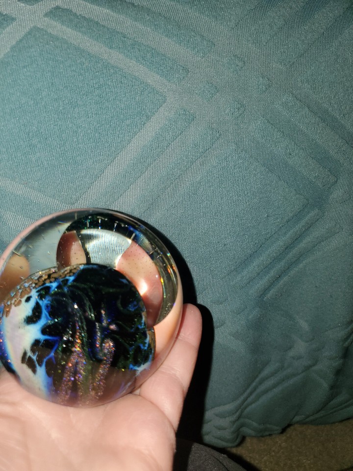 BLUE PLANET 2003 GLASS EYE STUDIO GES CELESTIAL SERIES ART GLASS ...