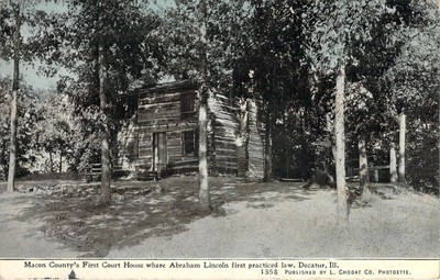 Macon County's First Courthouse, Decatur, Ill., Posted 1910 | eBay