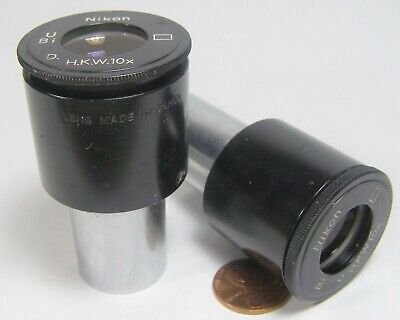 Nikon Microscope Eyepieces 2ct. D. H.K.W.10X U Bi | eBay