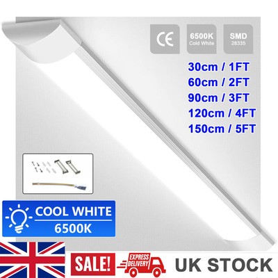 5FT LED Strip Lights Batten Tube Light Office Shop Garage Ceiling Lamp ...