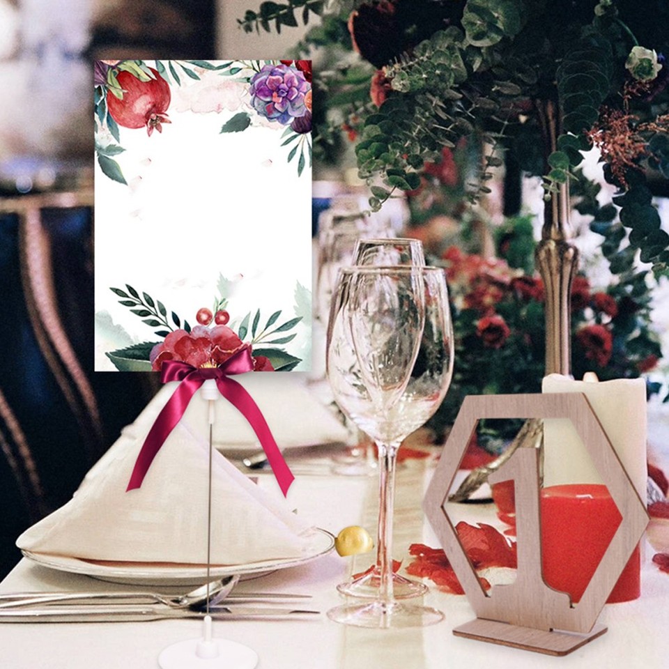 10pcs 1-10 Wedding Wooden Table Numbers with Base Hexagon Hollow Table ...