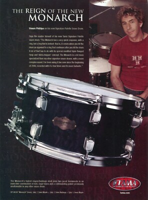 2007 Print Ad of Tama Monarch Signature Palette Snare Drum Simon ...