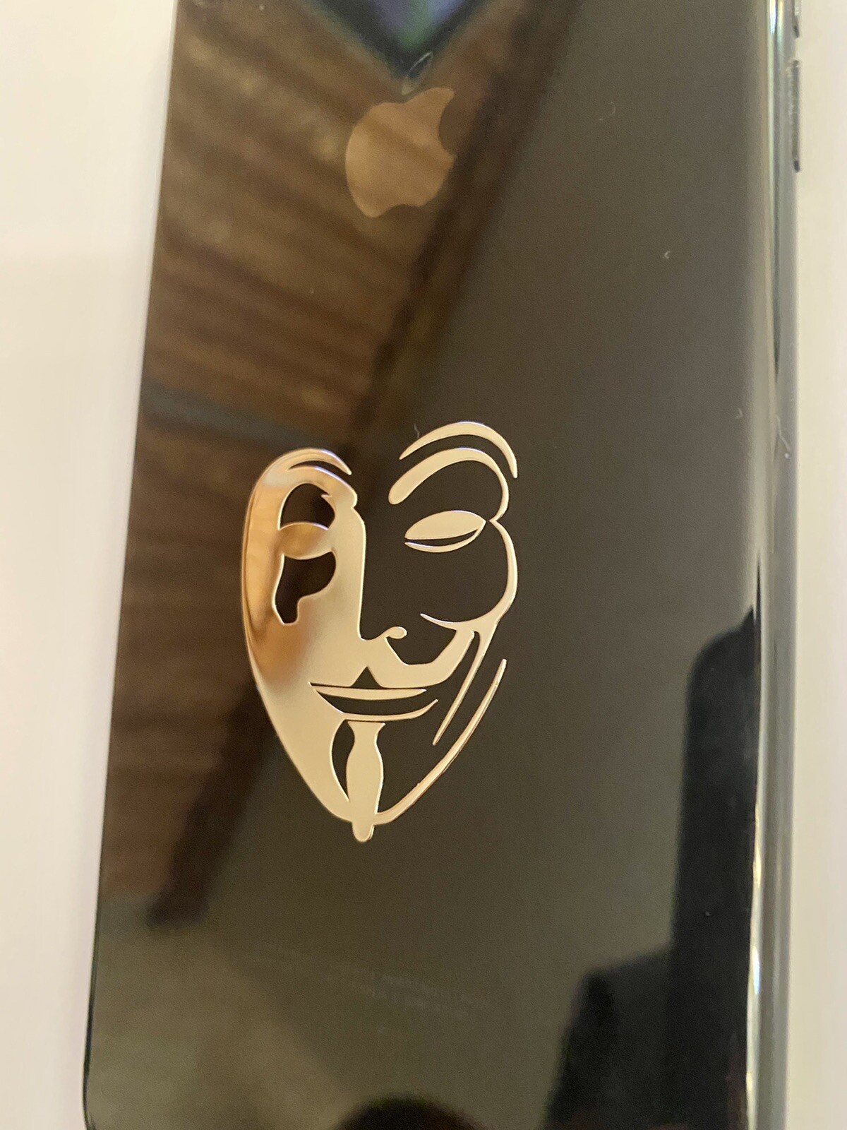 METALIZED Sticker Anonymous Hacker Logo Pegatina AUTOCOLLANT etichetta ...