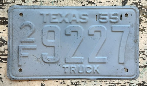 Old 55 TX. Hot Rod Rat Rod Vintage 1955 Texas Truck license Plate 2F ...