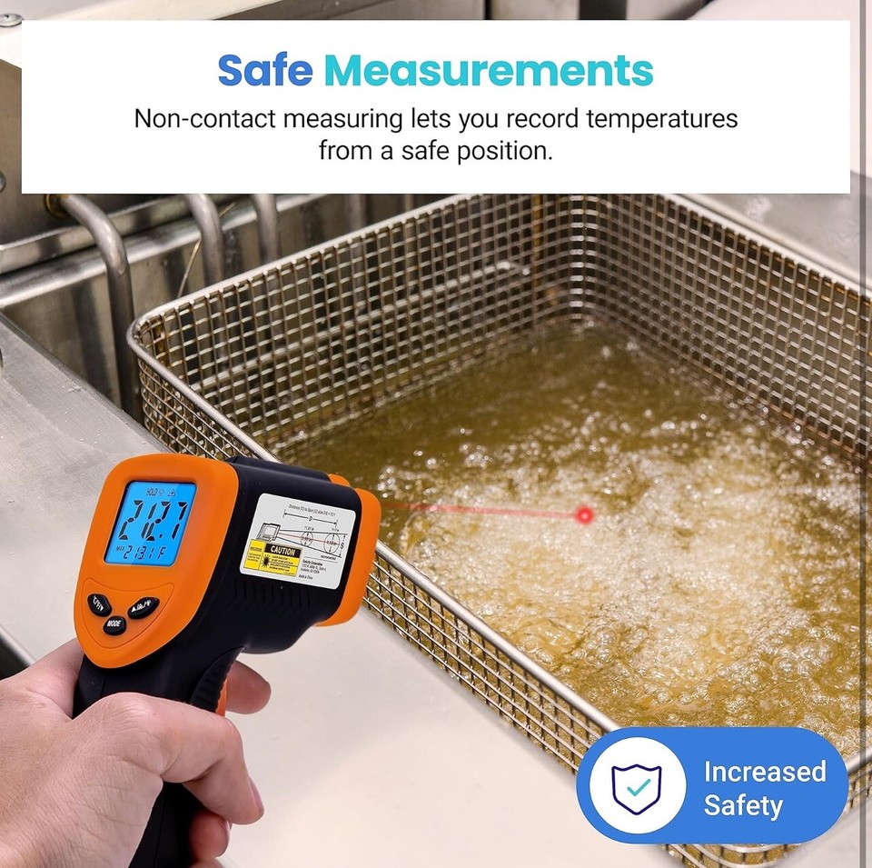 Etekcity Infrared Thermometer Laser Temperature Gun For Food BBQ Pizza ...