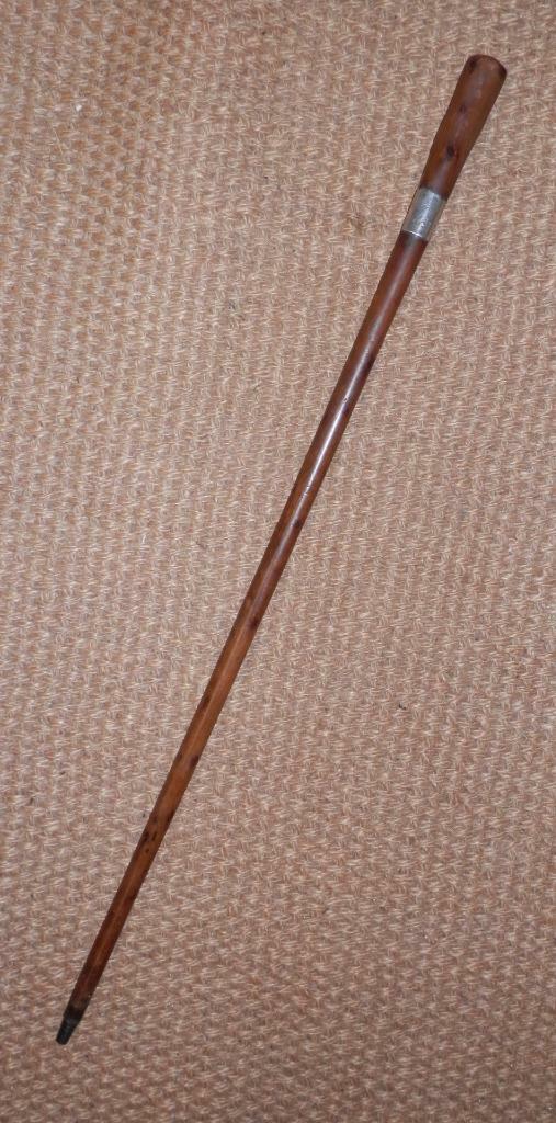 WW1 Walking Stick/Cane-Silver Collar-Lt Col Stanhope Holmes 2/ Battn ...