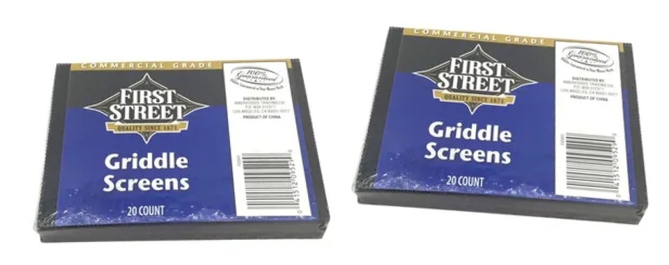 Commercial Grade Griddle Screens 2 packs (20 Screen) by First Street | eBay
