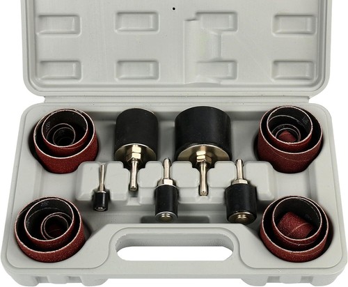 25PCS Sanding Round Drum Set for Woodworking Drill Press Sander Sleeves ...