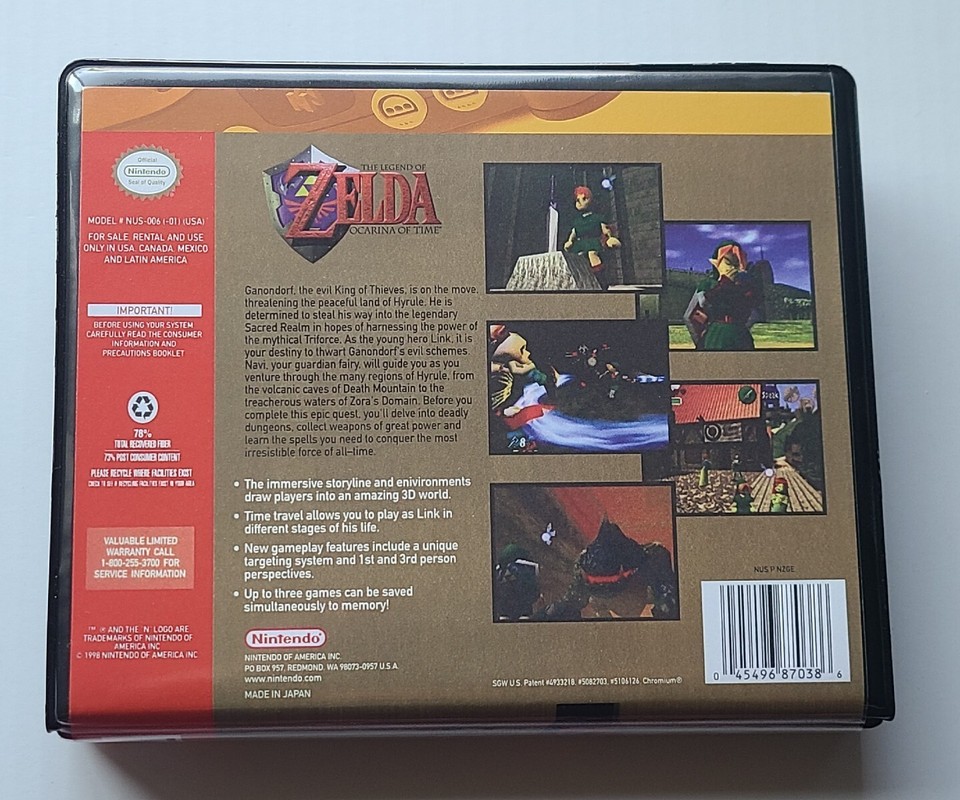 The Legend Of Zelda Ocarina Of Time CASE ONLY Nintendo 64 N64 Box ANY 4 ...