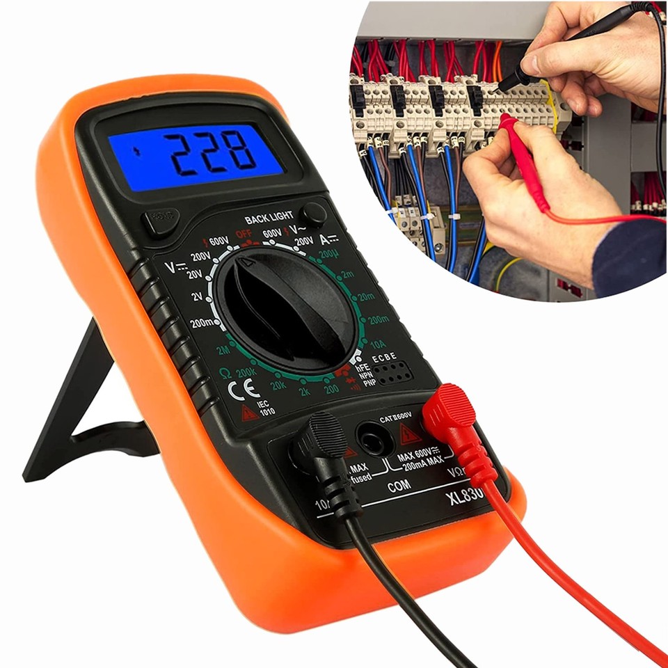 Digital Multimeter AC DC Voltmeter Ammeter Ohmmeter Volt Tester Meter ...