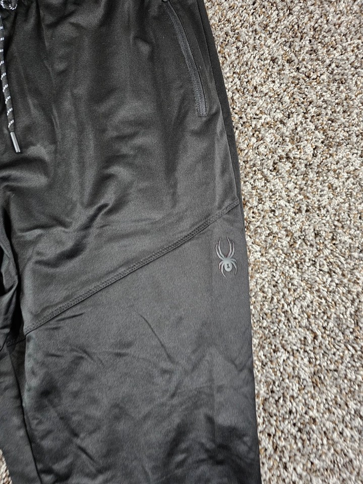 Spyder Active Mens Sz XL Athletic Track Pants Black Tapered Leg | eBay