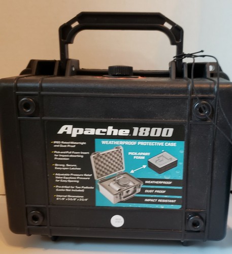 Apache 1800 Weatherproof and Protective Case, Black NWT 8-1/8 x 5.5/8 x ...
