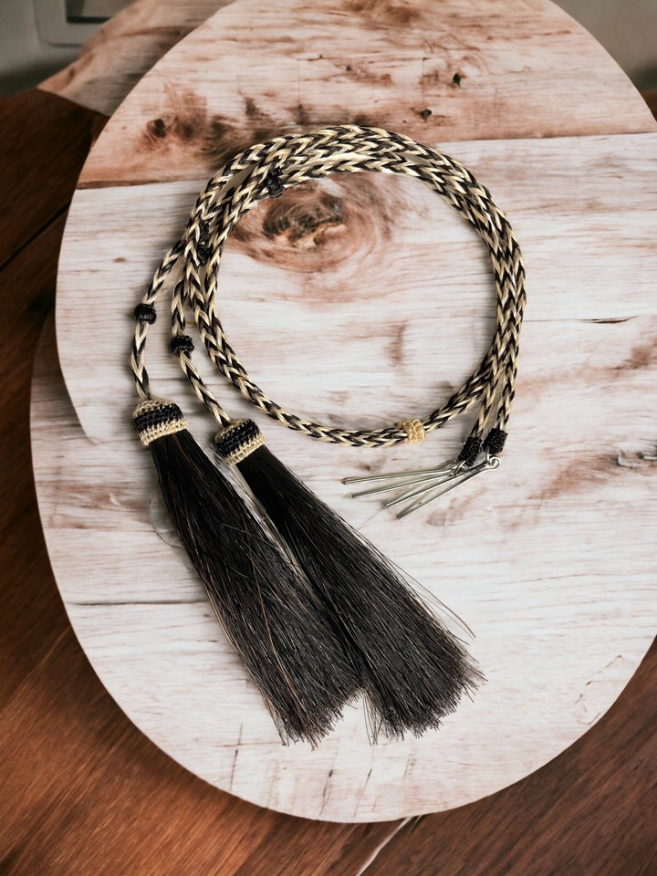 Black White Horsehair Rodeo Stampede Strings Western Cowboy Hat | eBay