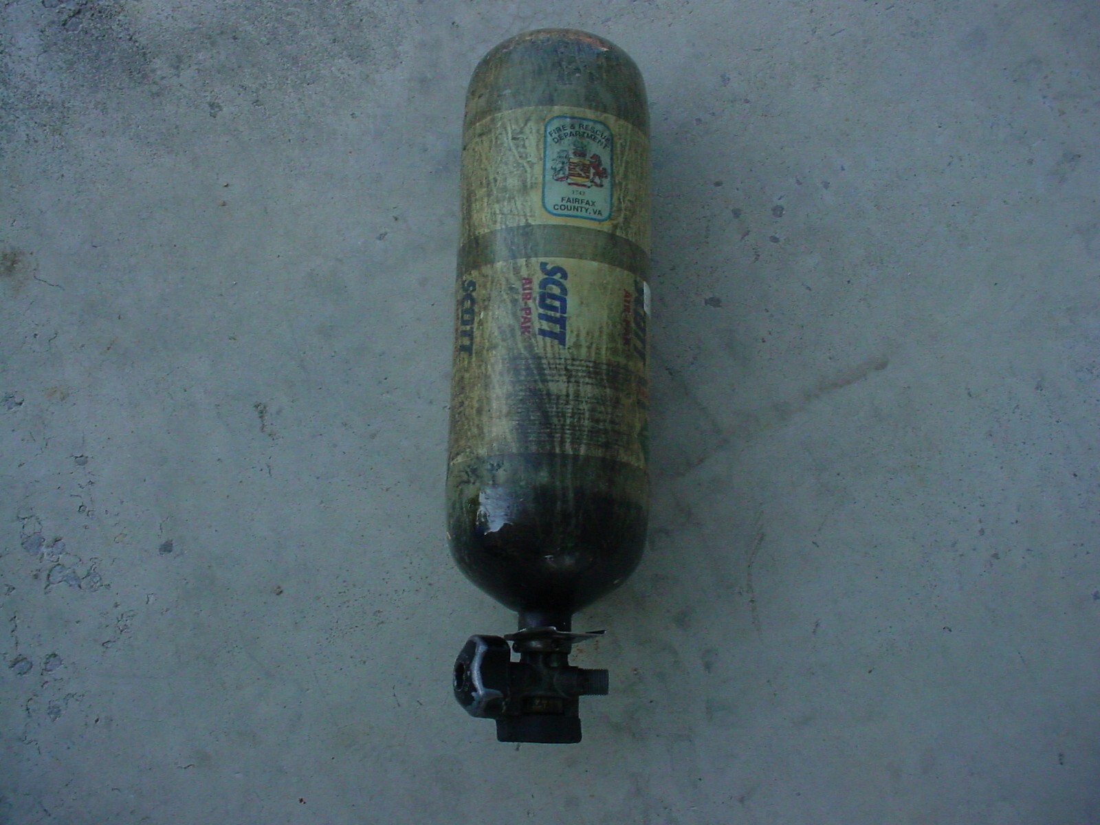SCOTT 4.5 SCBA AIR PACK 45 MIN AIR CYLINDER TANK FIRE DEPT FIREMAN ...