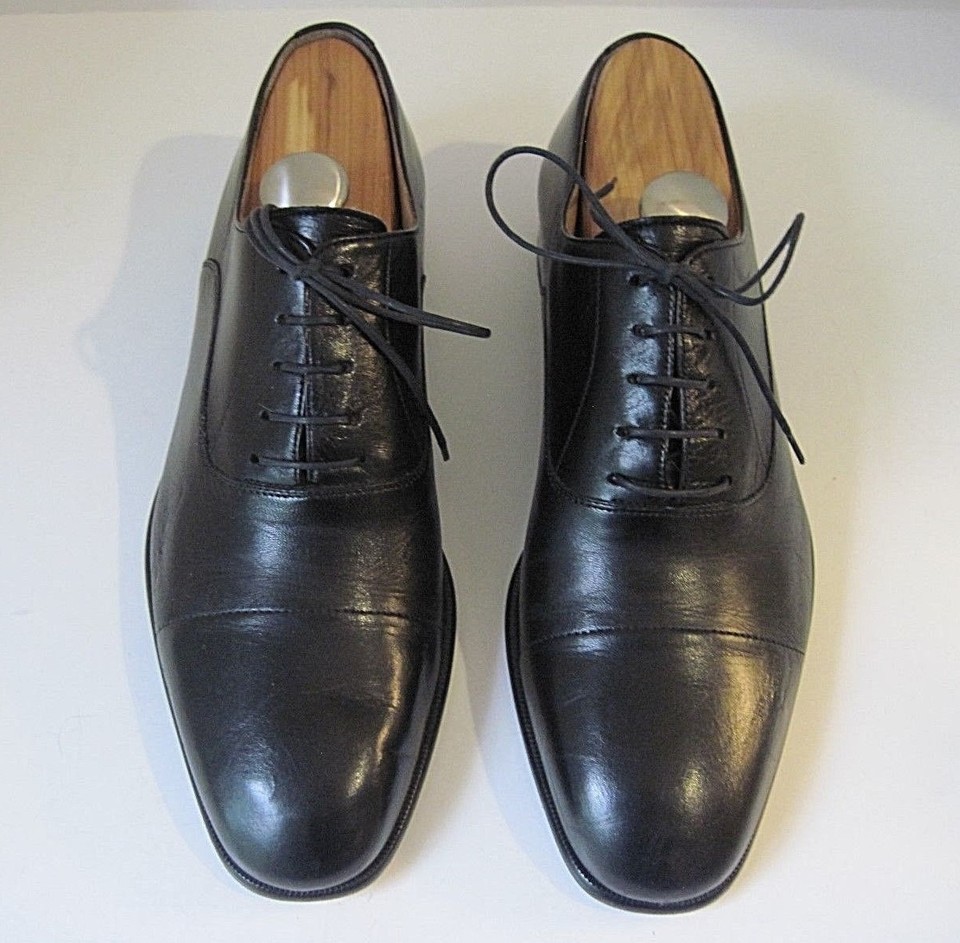 Magnanni Black Leather Oxfords Size US 10 1/2 EU 44 $450 Excellent ! | eBay